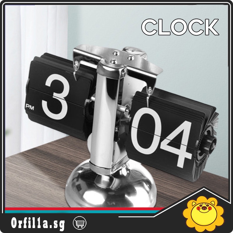 Office Flip Digital Clock Mechanical Automatically Flip Down Page Table ...