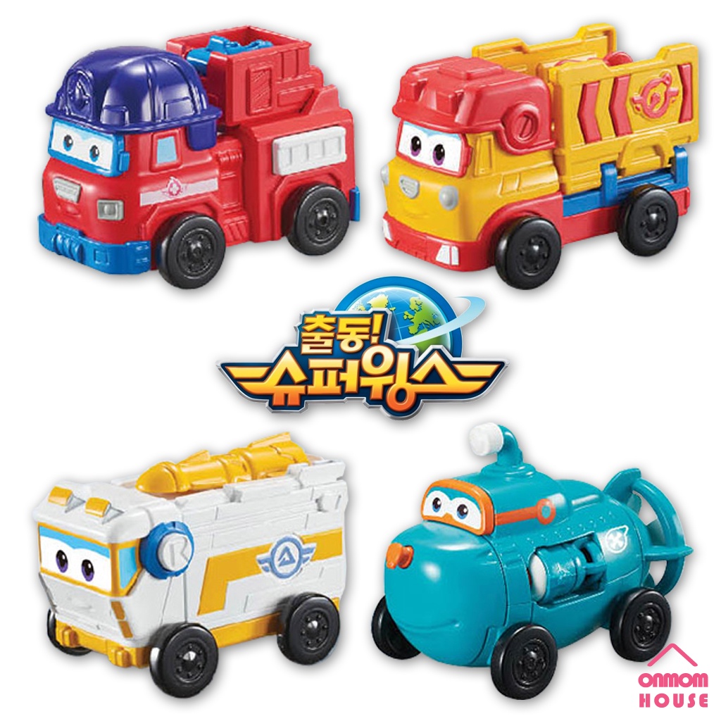 Super Wings Season 4 Mini Transformer SPARKY REMI ROVER WILLIE Korean ...