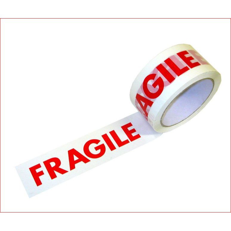 OPP FRAGILE PACKING TAPE 66 METER / FRAGILE STICKER | Shopee Singapore