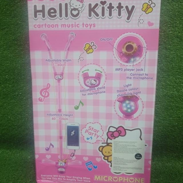 Children's Toy microphone double standing mic frozen hello kitty ...