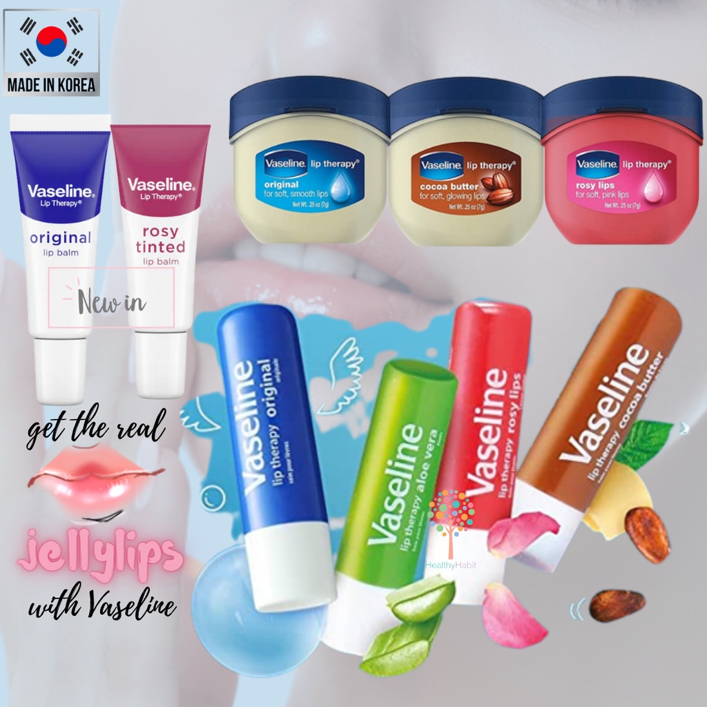 Vaseline Lip Therapy Rosy Lips | | Cocoa Butter 4.8g Stick - Rosy | Aloe Vera | Cocoa Butter 7g ...
