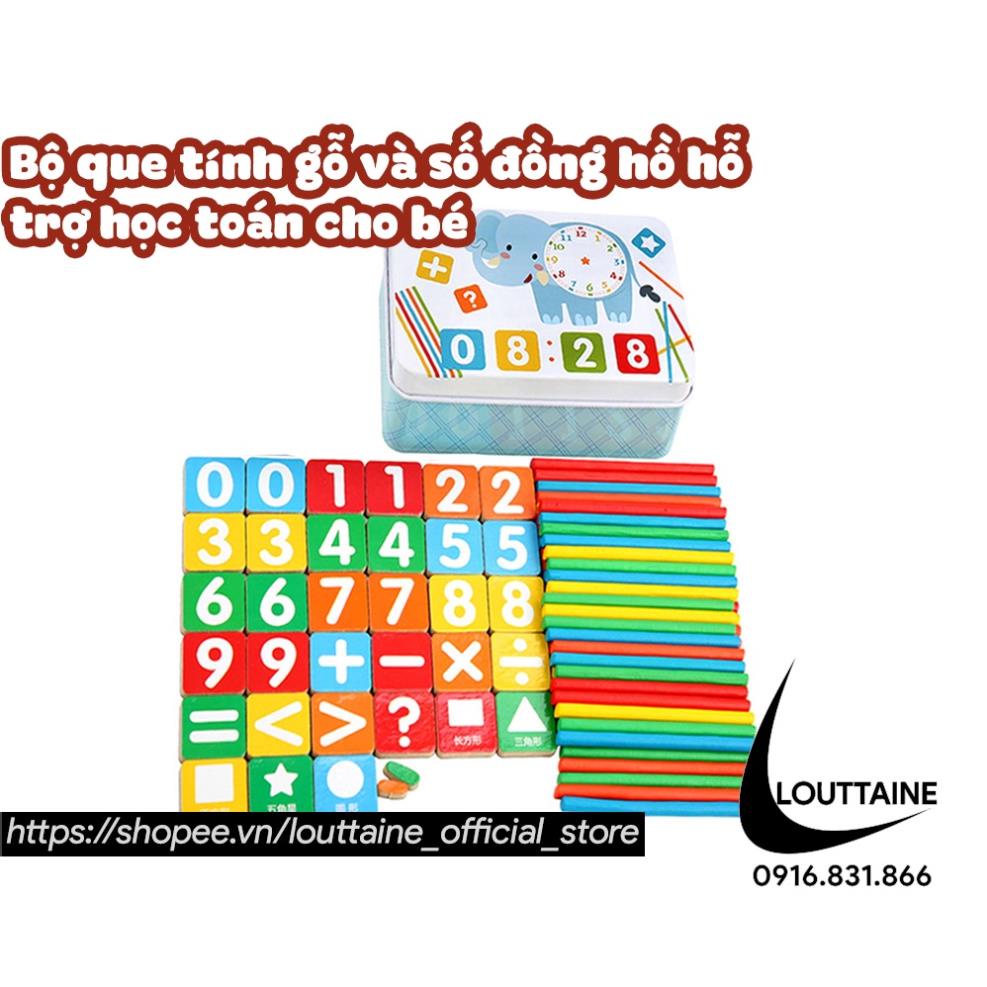 Math learning toys for children Wooden sticks set and numbers to ...