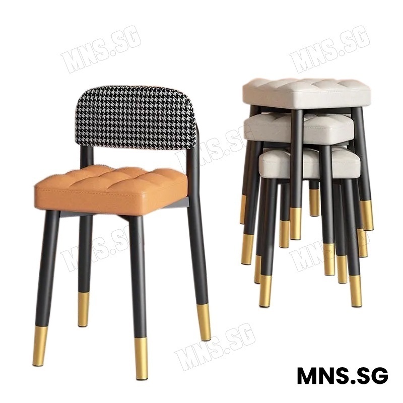 MNS Nordic Dining Chair Stool Makeup Stool Dressing Chair Study Chair ...