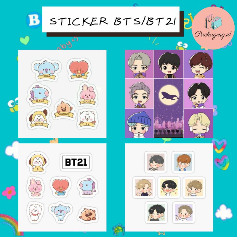 Bts STICKER/ BANGTAN STICKER/ KPOP STICKER/ BT21 STICKER/ AESTHETIC ...