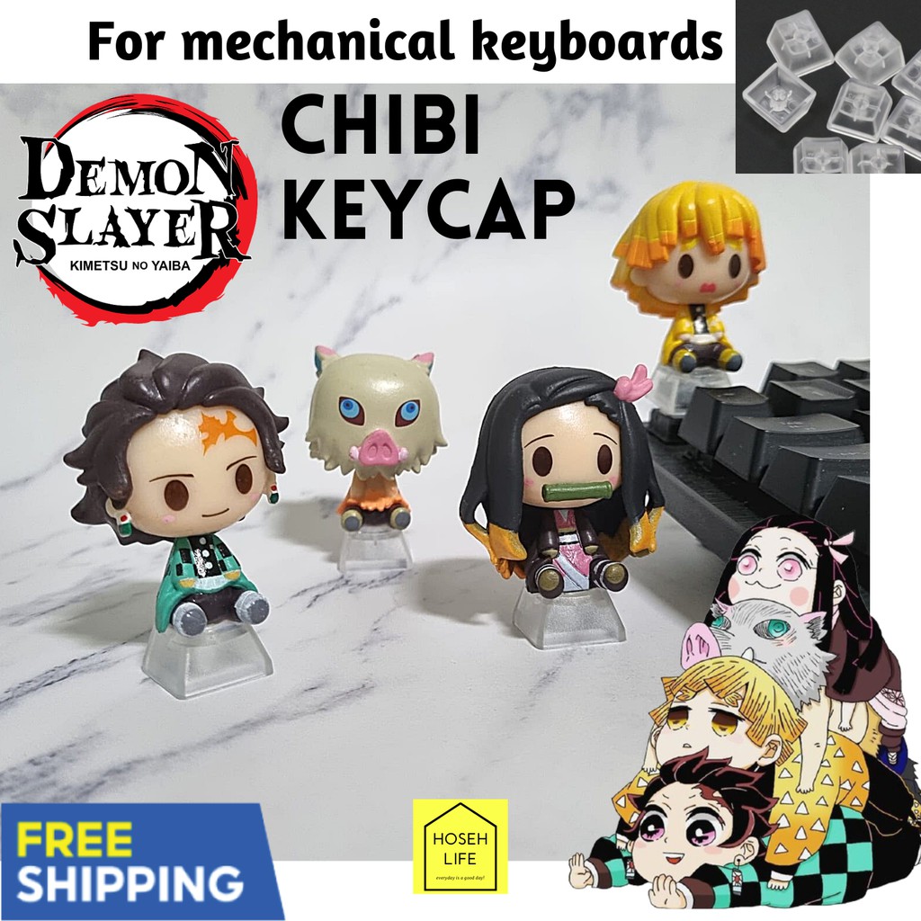 [SG Stock] DEMON SLAYER Keycap for mechanical keyboard Tanjiro Nezuko ...