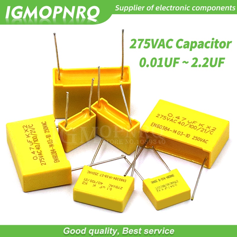 5/10pcs 275VAC capacitor X2 series 0.01UF ~ 2.2UF Polypropylene film capacitor New 10nf 100nf ...