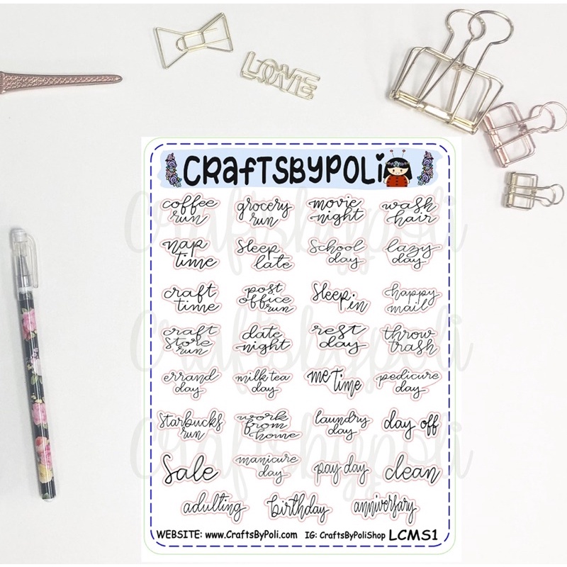 SG Planner Sticker - Monthly Planner Script Stickers | Shopee Singapore