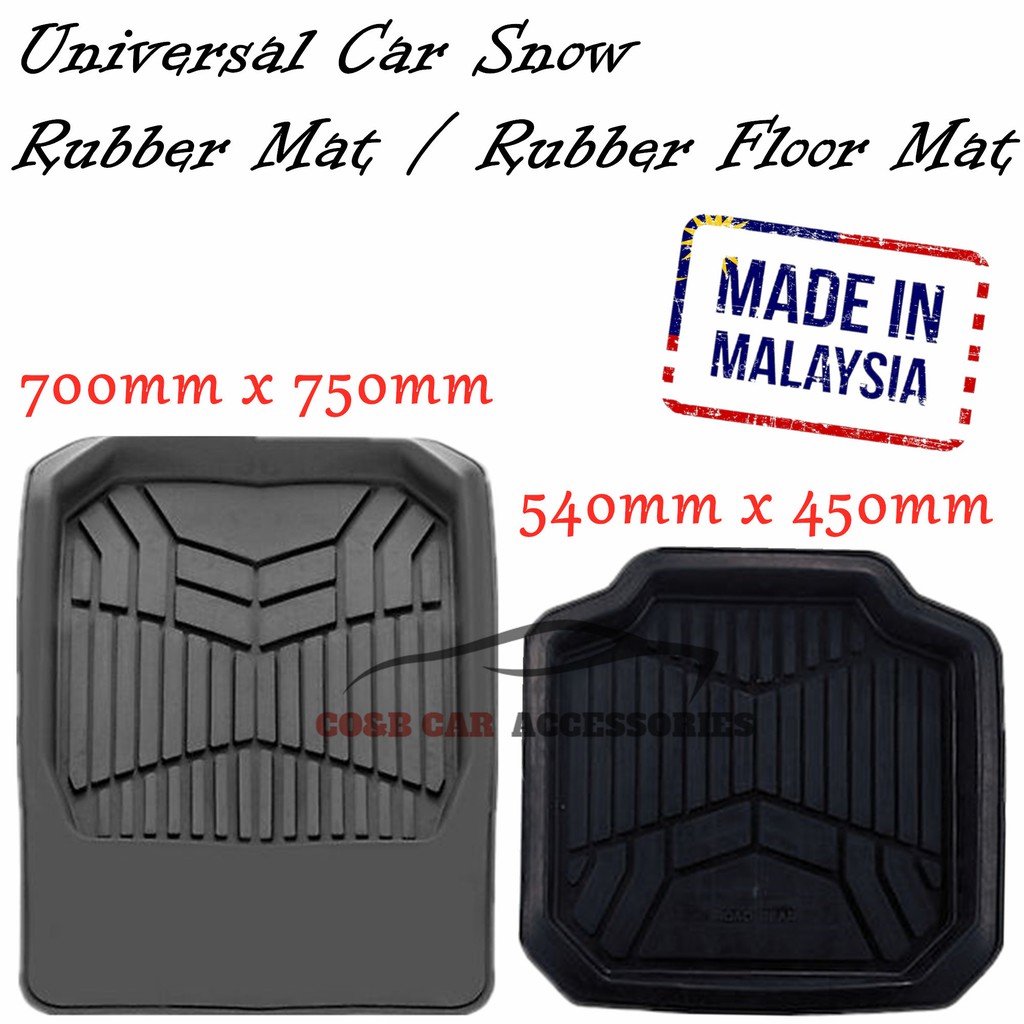 Universal Car Snow Rubber Mat / Rubber Floor Mat | Shopee Singapore