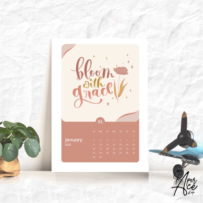 A4 2022 Wall Calendar, Monthly Calendar, Lettering Wall Calendar ...