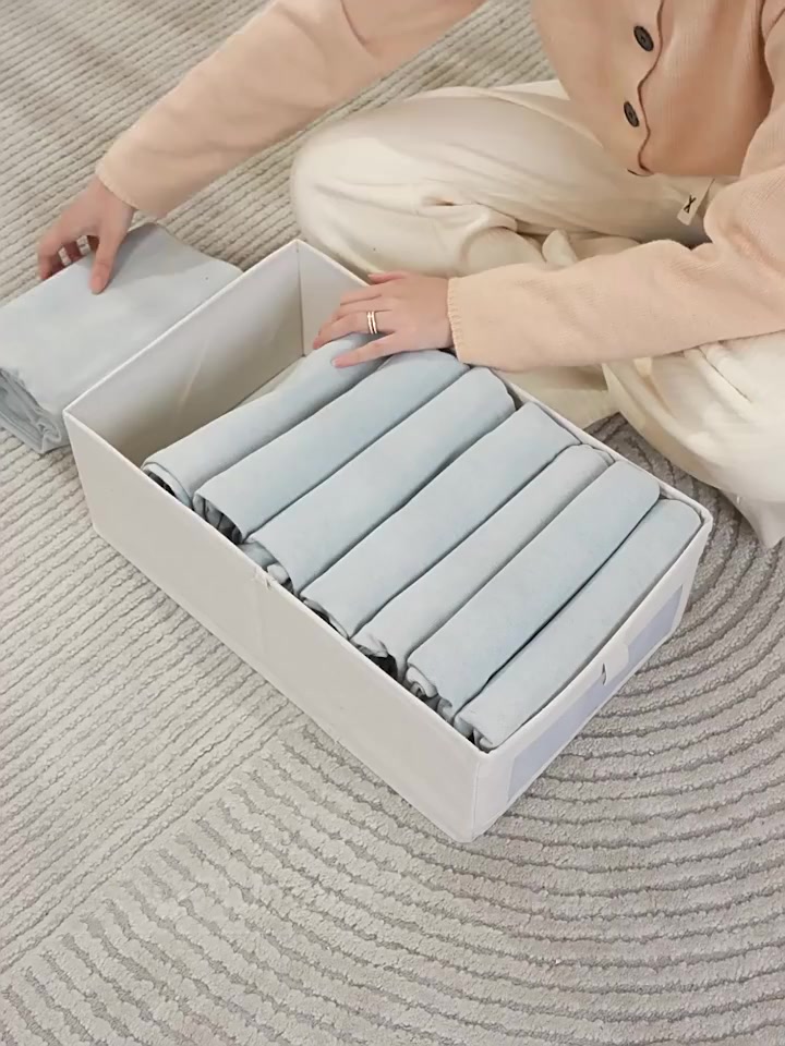 【Buy 1 Get 5 Free】Foldable Storage Box Japanese-style fabric linen ...
