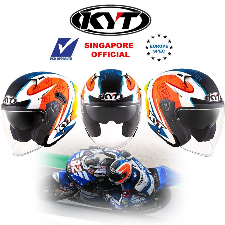 KYT NFJ Isaac Vinales Replica Matt Finish PSB Approved Helmet | Shopee ...