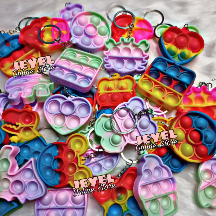 Mini Pop-it Keychain | Stress and Anxiety Reliever | Fidget toy ...