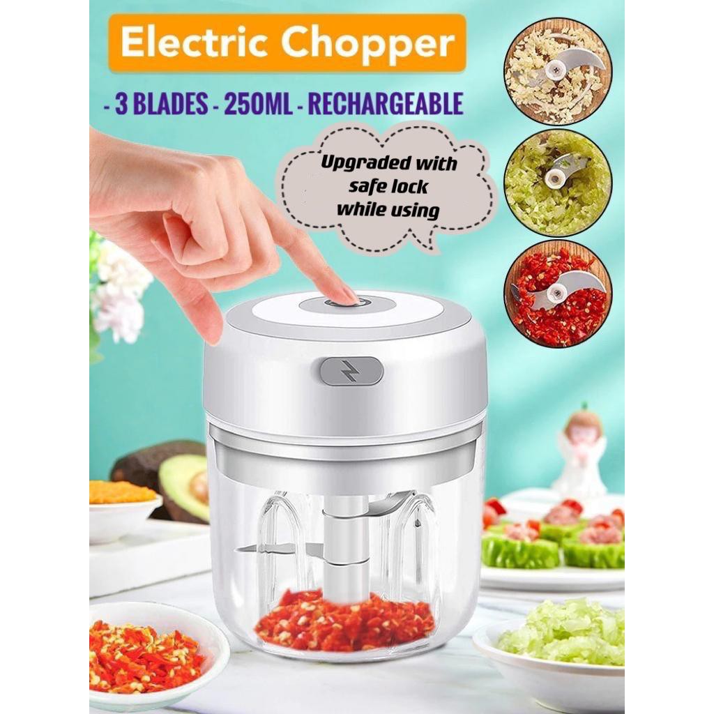 [SG ready stock] Electric Wireless Mini Food Garlic Onion Chilli Ginger ...