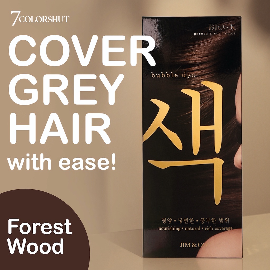 [OFFICIAL STORE] BIO-K Shampoo Bubble Dye | Grey Hair Coverage Solution ...