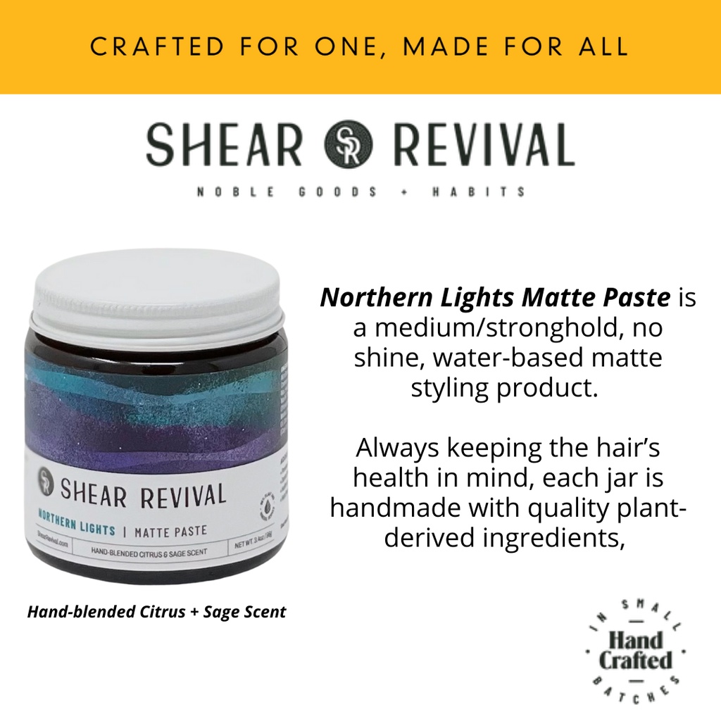 Shear Revival Northern Lights Matte Paste/Crystal Lake Pomade/Gray ...