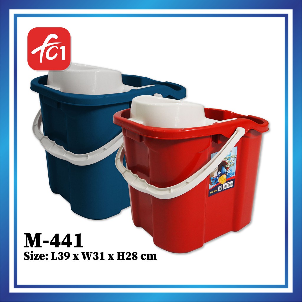FC1 Plastic Mop Bucket 14.5Liter Mop Pail Mopping Pail Tong mop ...