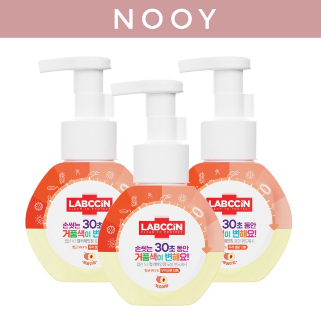 [Labccin] V3 Color Change Foaming Hand Wash 250ml 3Container (Peach ...