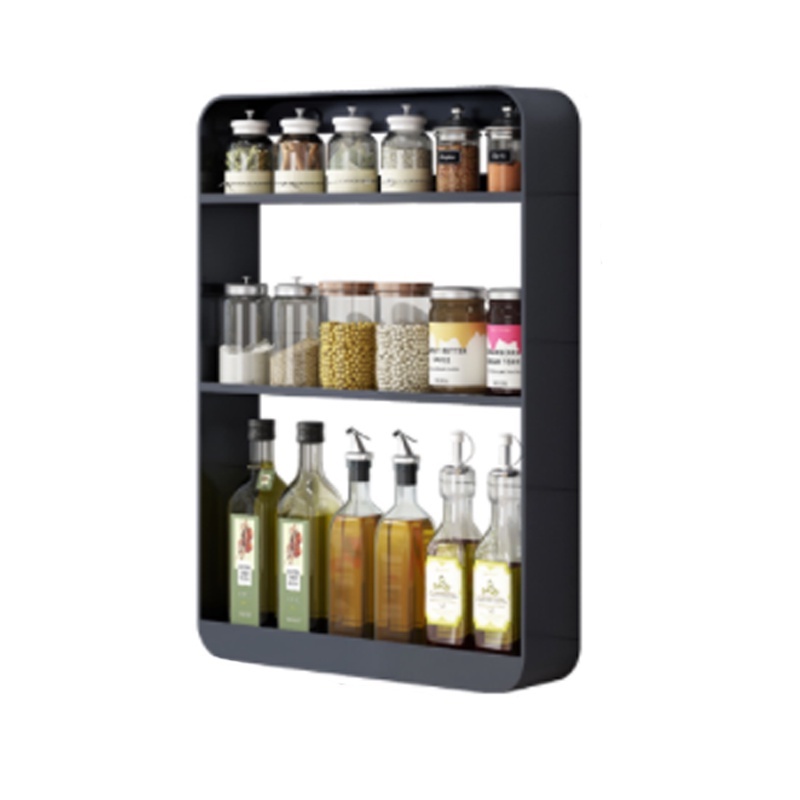YOUNAL Simple Kitchen Condiment Rack Wall Mounted Non Porous Condiment ...