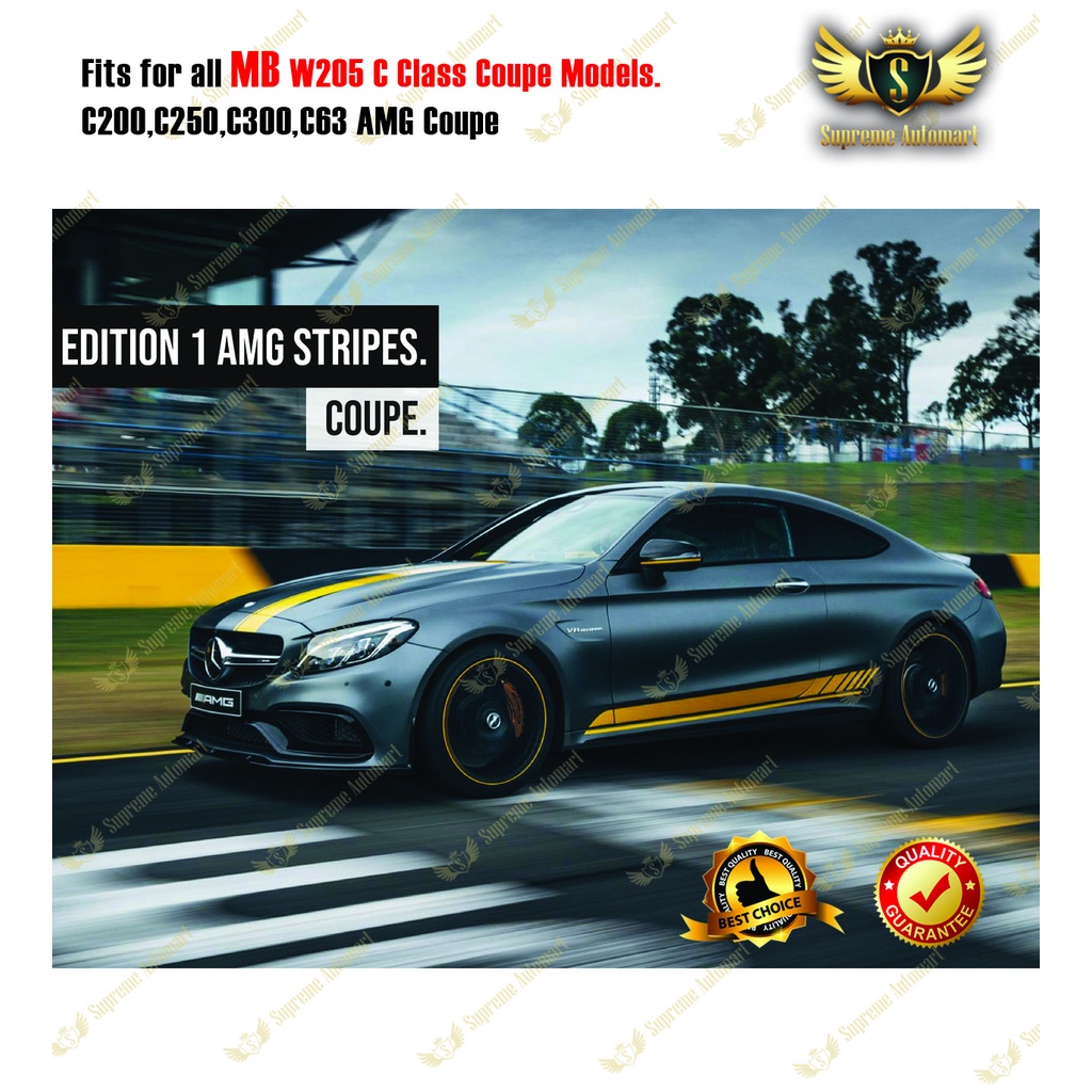 Supreme Mercedes Benz AMG Edition 1 Racing Stripes Fits for all W205 C ...