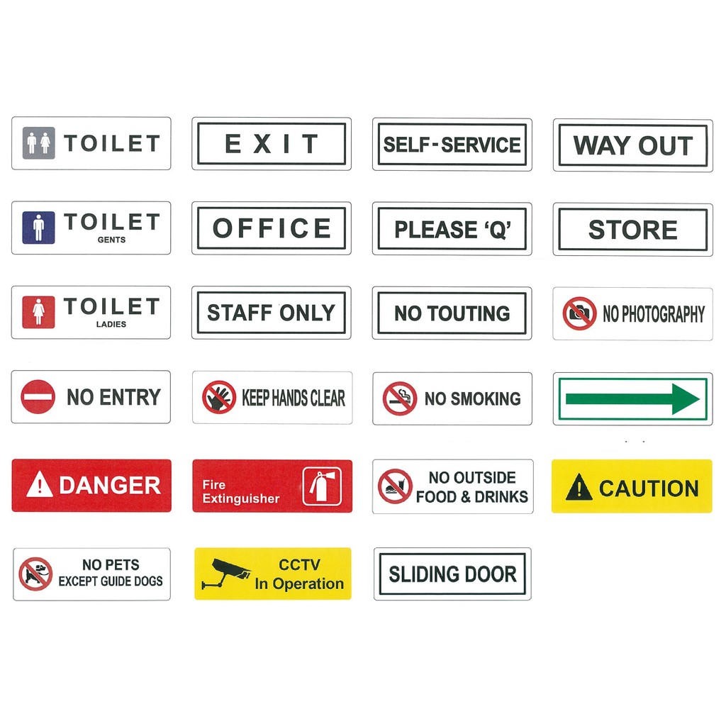 Cosmo Acrylic Signs for multiple purpose. Self-adhesive, Size: 150mm x ...