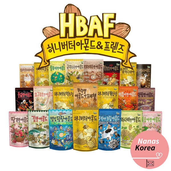 [Korean Snack] HBAF Gilim Tom's Farm Honey Butter Almond Wasabi Laver ...