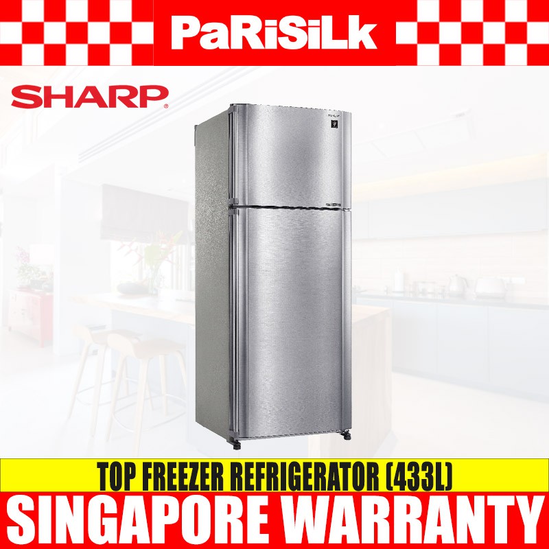 Sharp SJ-U43P-SL Top Freezer Refrigerator (433L) | Shopee Singapore