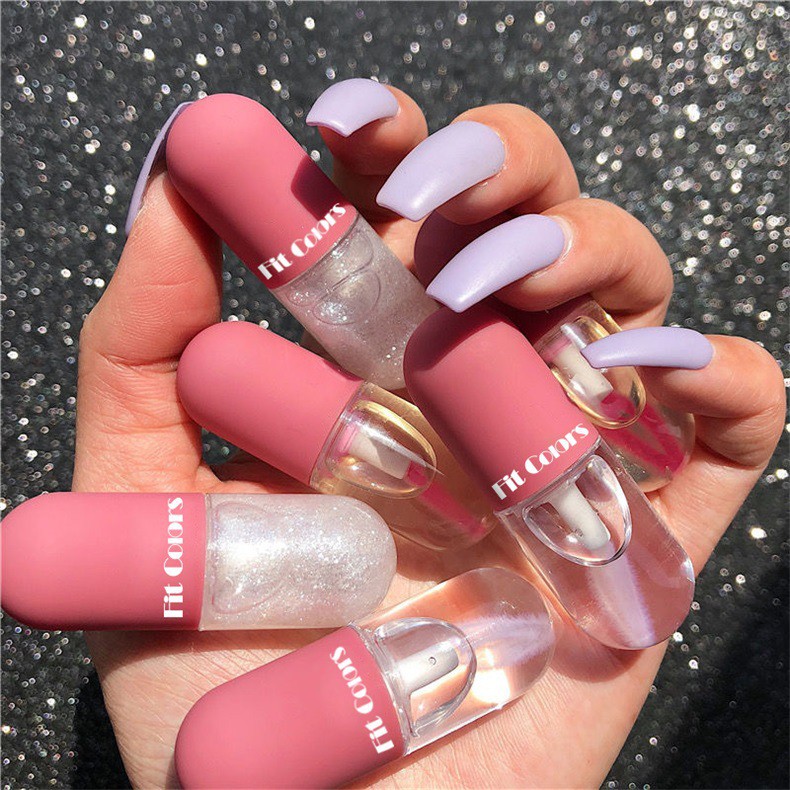 Crystal Jelly Lip Gloss Capsule Lip Plumper Oil Shiny Clear Lip Balm ...