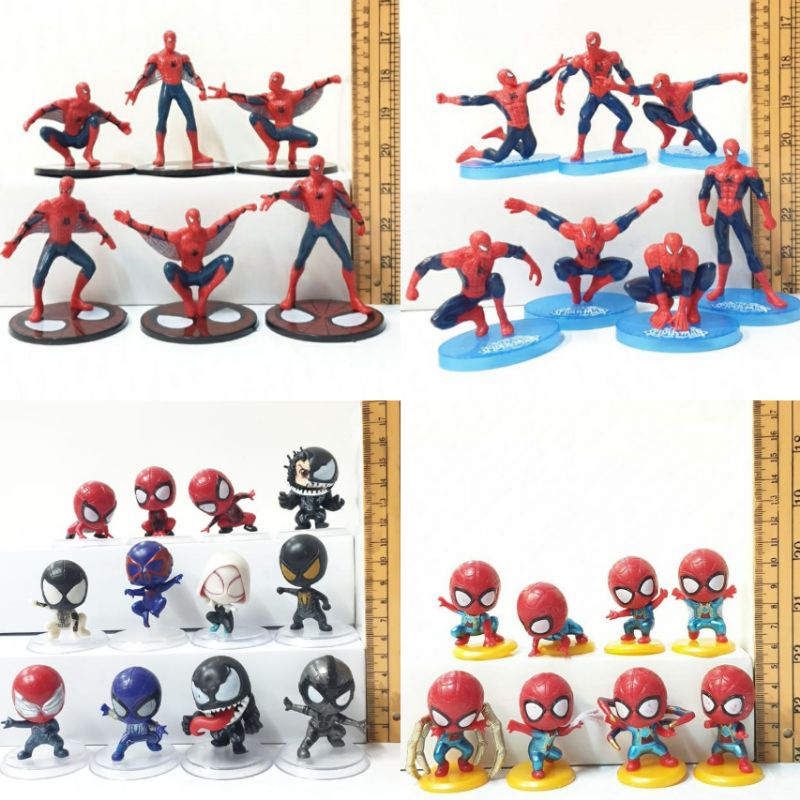 Spiderman Venom Set Action Figure Cake Topper Display Toy | Shopee ...