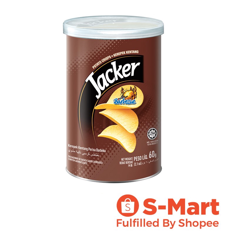 Jacker Potato Crisps 60g BBQ - PMXD | Shopee Singapore