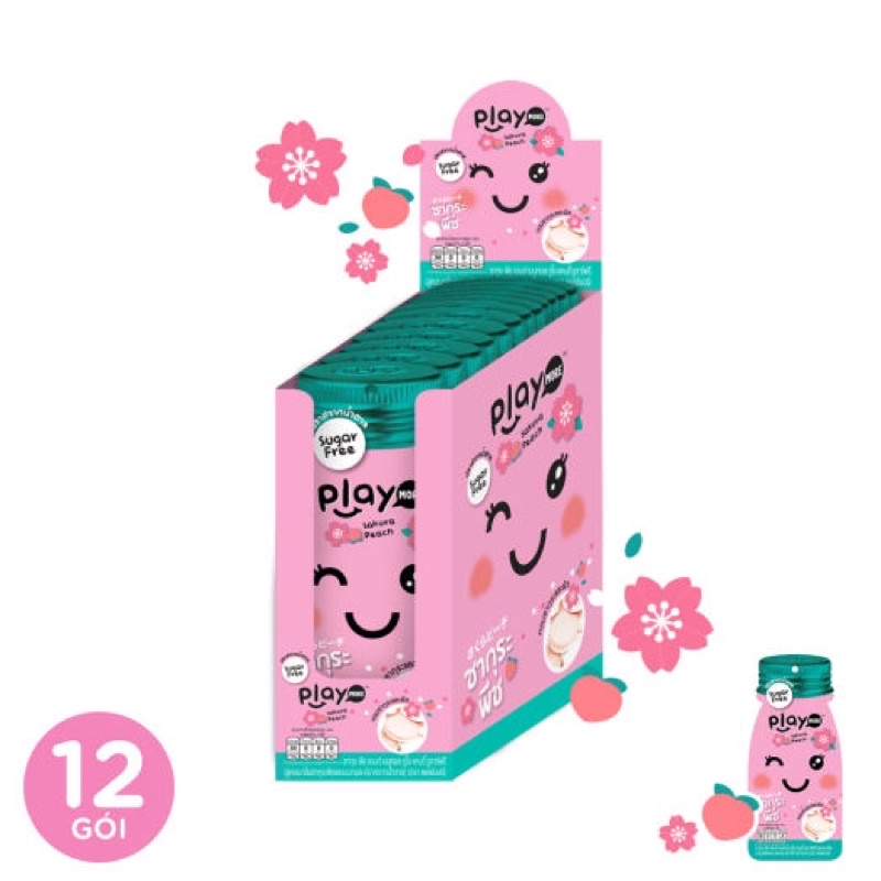 Playmore Peach Flavored Candy Box Of 12 Packs (12x12g) | Shopee Singapore