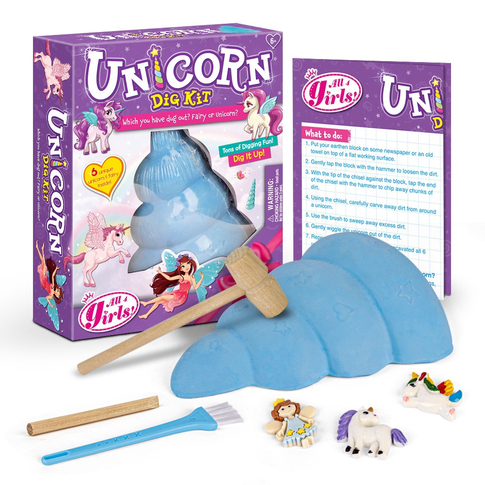 🇸🇬 [New Product Sale] Mermaid Dig Kit Unicorn Dig Kit Excavation Kit: 6 ...