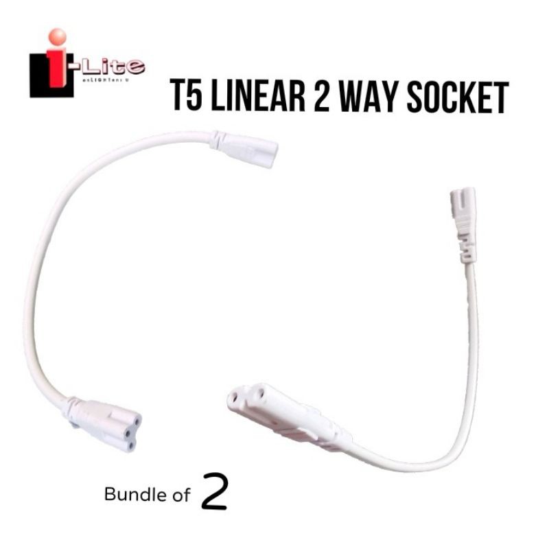 T5 LINEAR CONNECTOR CABLE WIRE (2 WAY) 2-PIN /3-PIN (30CM) | Shopee ...