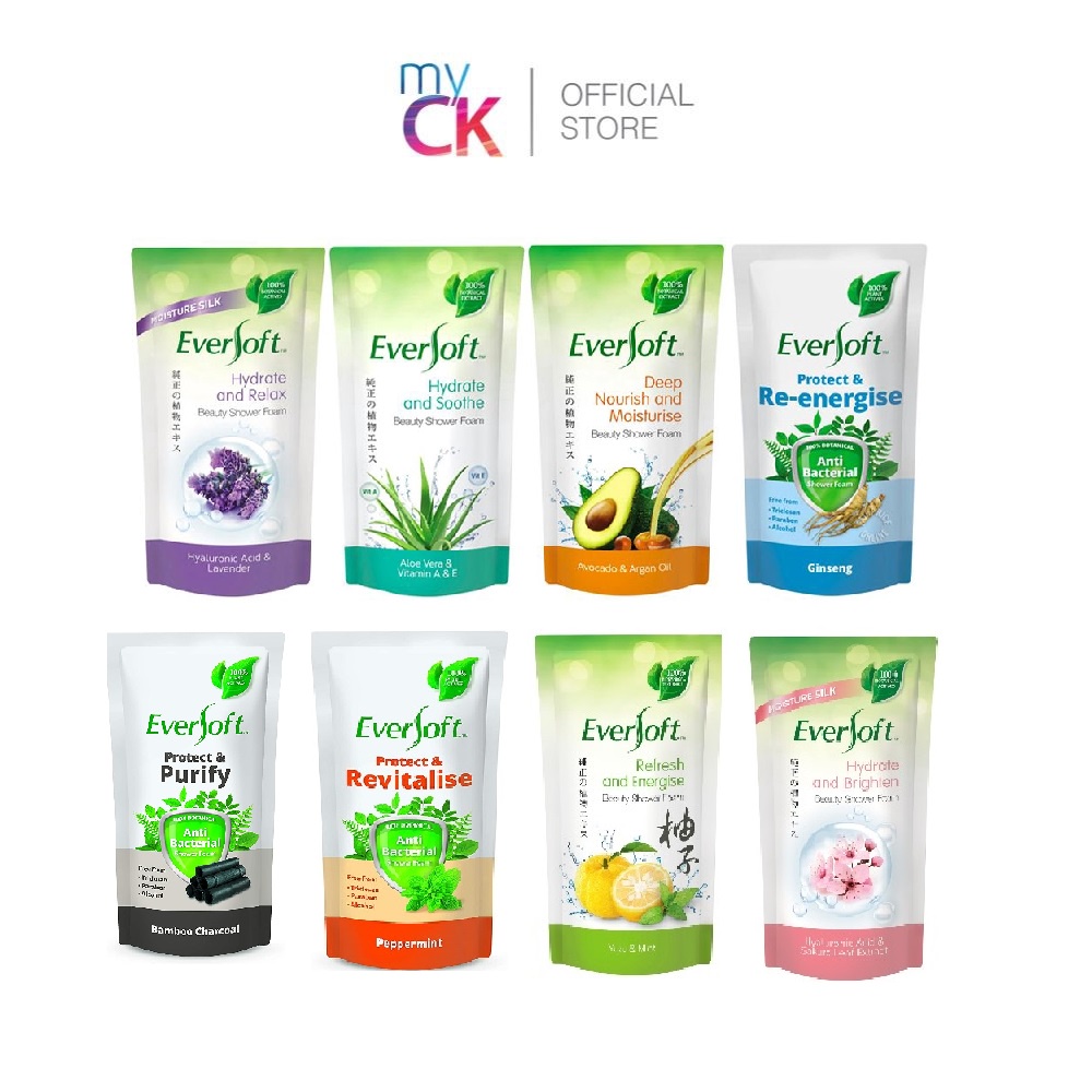 (Bundle of 4) Eversoft Shower Foam Refill 800ml | Shopee Singapore