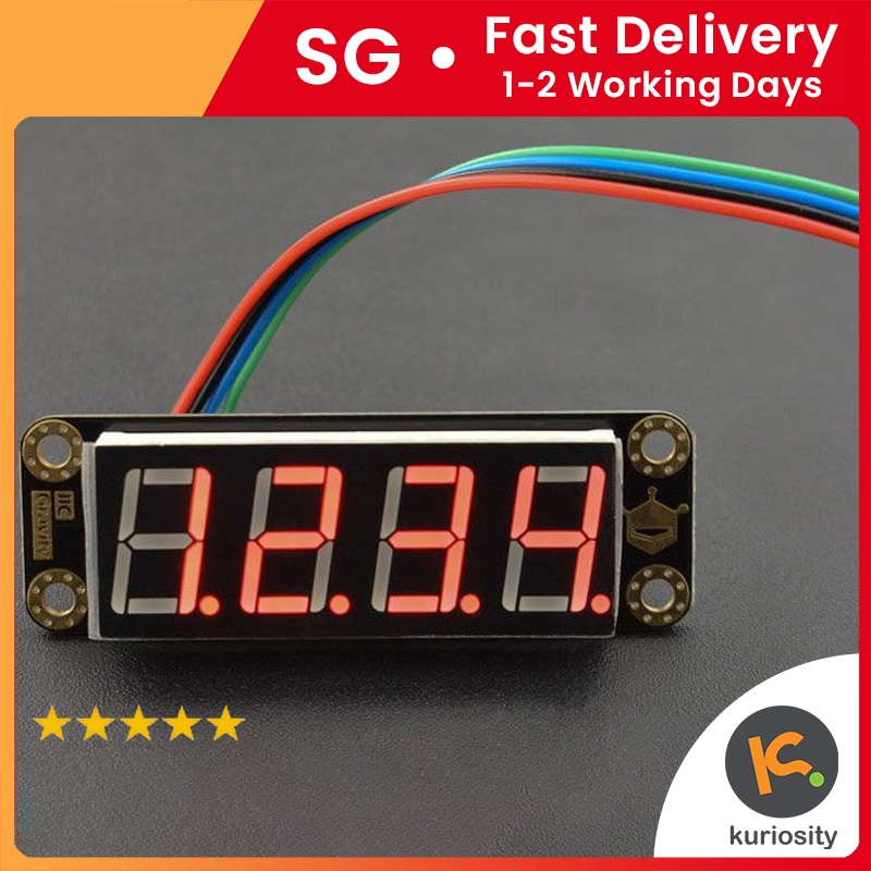 DFRobot Gravity 4-Digital LED Segment Display Module Red | Shopee Singapore