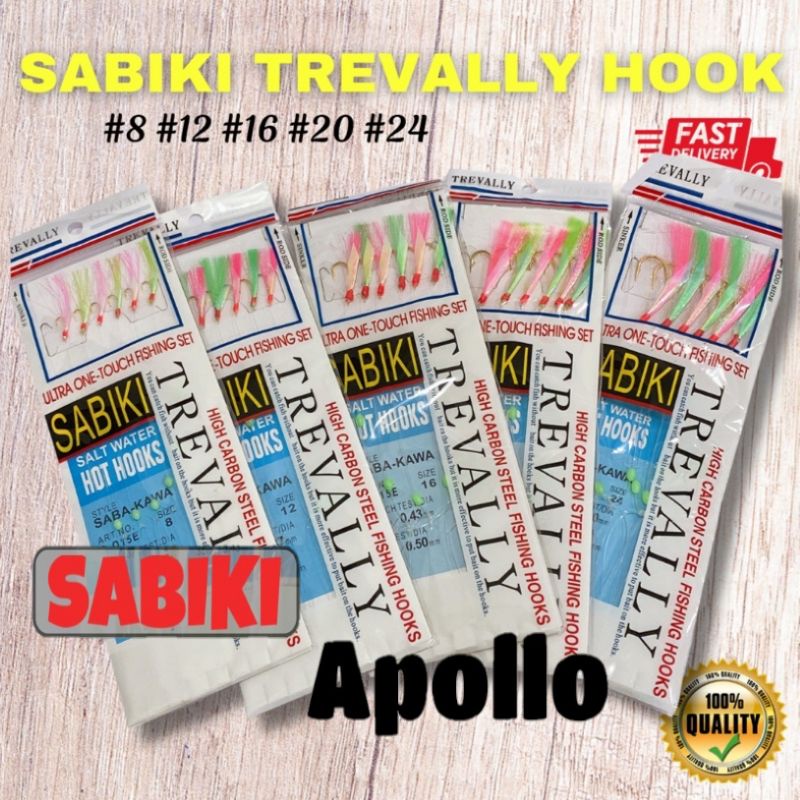 MATA Sabiki TREVALLY Apollo fishing Hook live bait fishing eyes looking ...