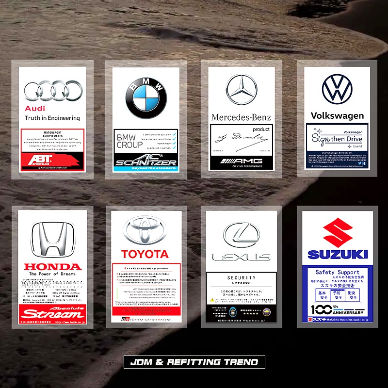 Auto Windshield Electrostatic Stickers JDM Car Styling Interior Sticker ...