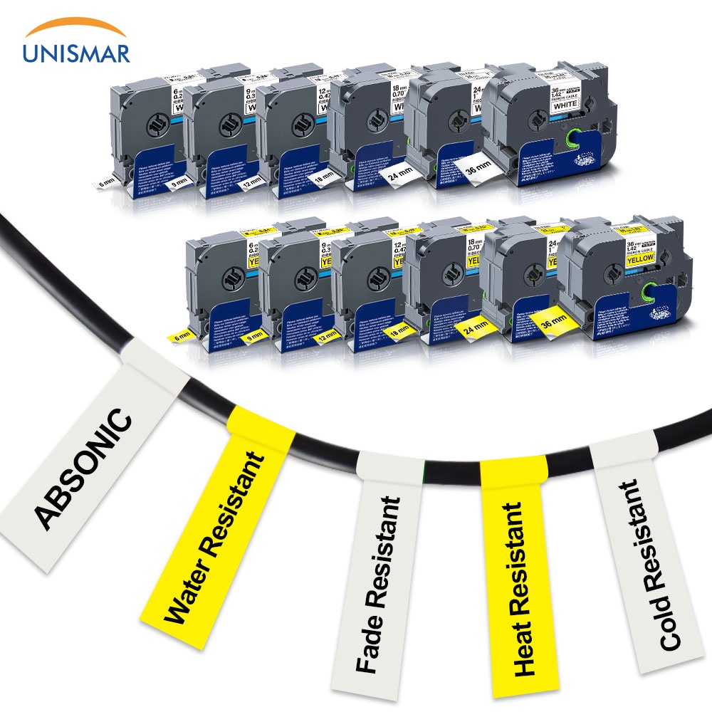 Flexible ID Tape 6-24mm Compatible for Brother Label Tape TZe-231 ...