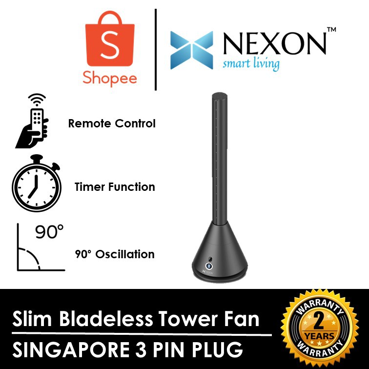 Nexon Slim Bladeless Tower Fan (NX-CR010C) 2 YEAR WARRANTY | Shopee ...