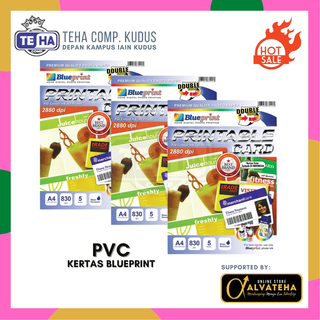 Quality PVC ID Card Paper 5 Sets A4 BLUEPRINT | Shopee Singapore
