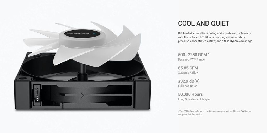 Deepcool LS720, 360mm AIO, 3 x FC120 ARGB Fan (LGA 1700 Ready) Black ...