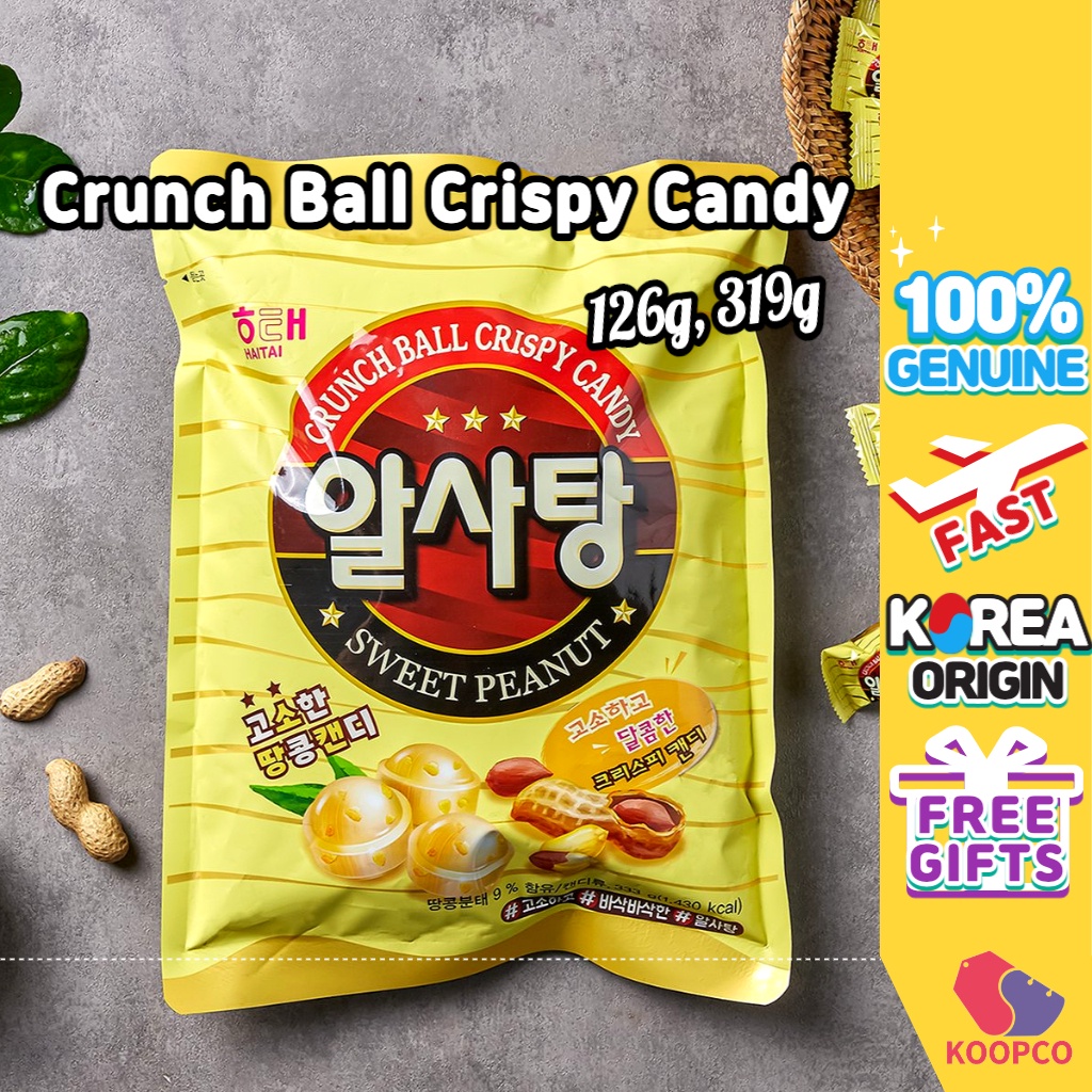 [HAITAI] Crunch Ball Crispy Candy / Peanut Sweets / 126g / 319g / Korean sweets | Shopee Singapore