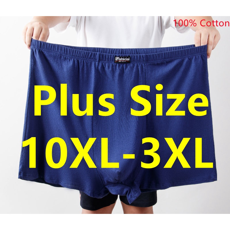 Men's Boxer Pantie Underpants Lot Big XXXL Loose Under Wear Cotton Plus 10XL5XL 6XL 7XL Boxer ...