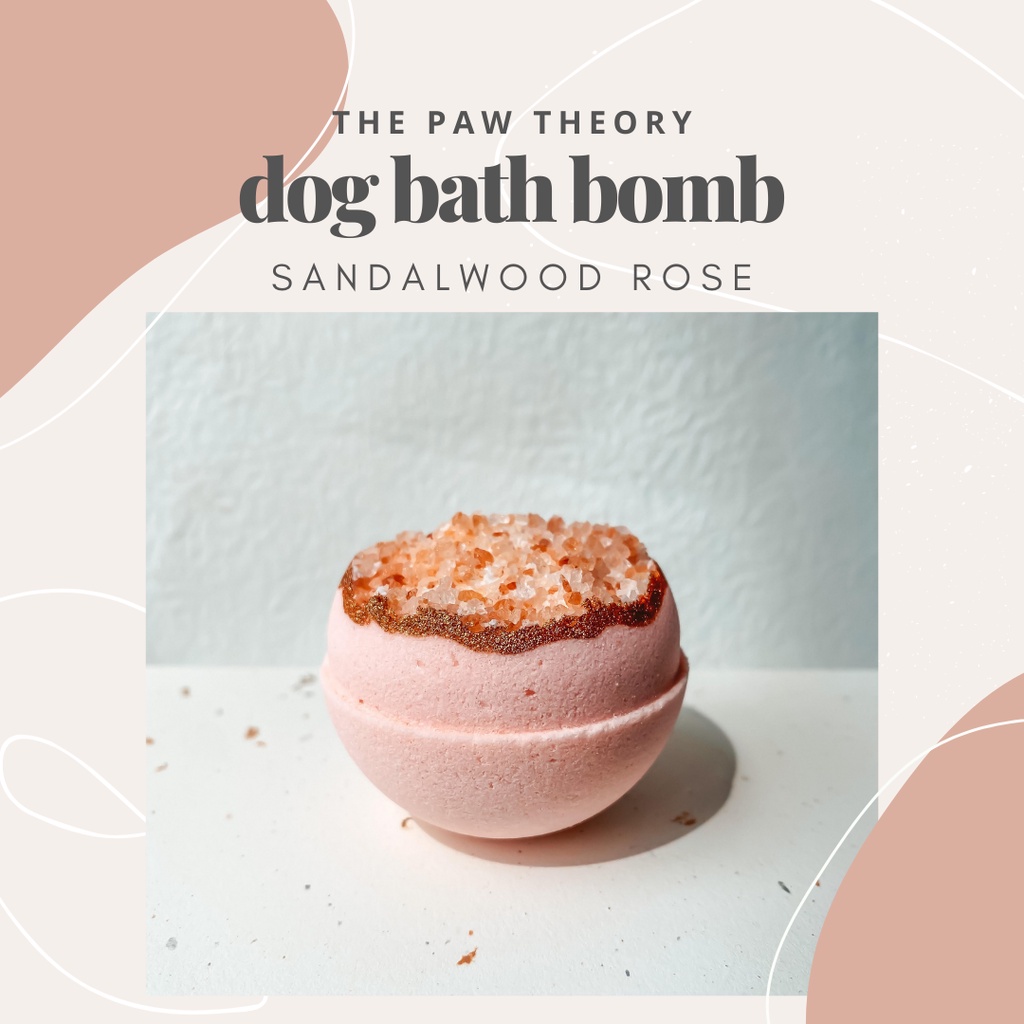 Sandalwood Rose Dog Bath Bomb | Dog spa shampoo and skincare grooming ...
