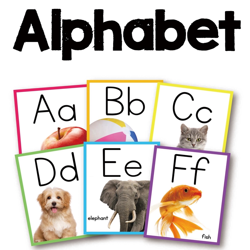 26 English Letters Alphabet Poster A4 Card Writing Classroom Decoration ...