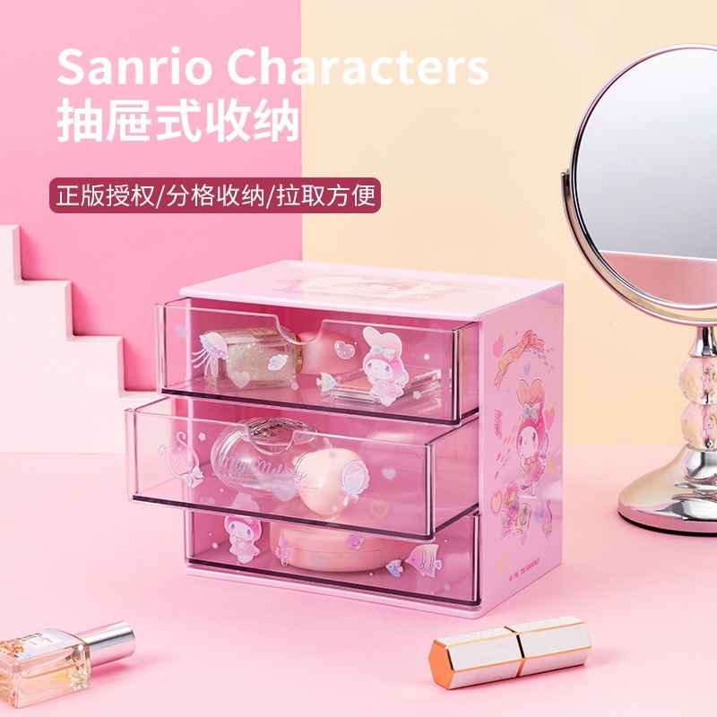 Ix IX Sanrio Sanrio Character Storage box with drawers, Sanrio Mymelody ...