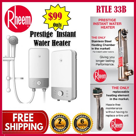 Rheem Rtle 33b Prestige Instant Shower Heater New Arrival Free