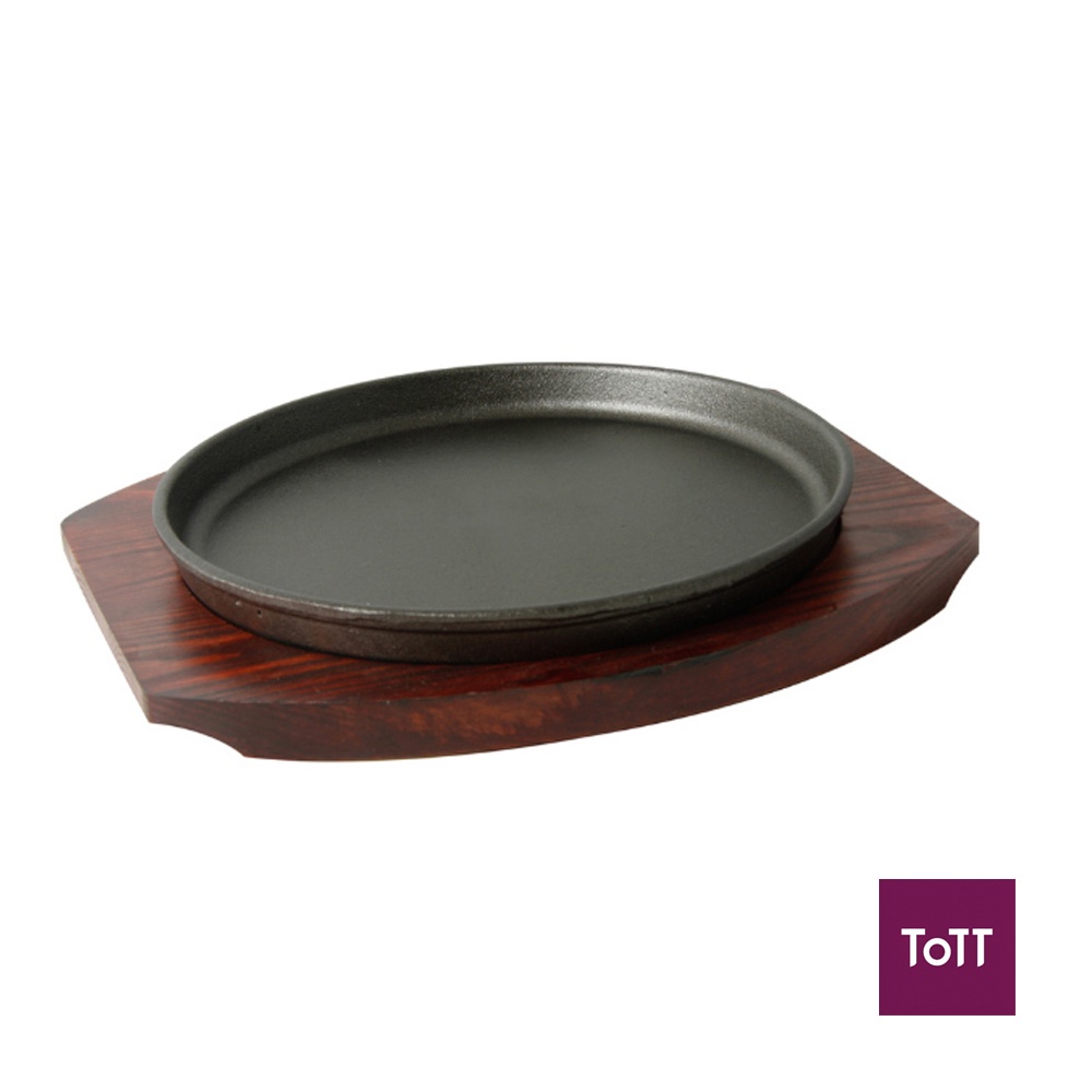 Round Cast Iron Hot Plate Ø20cm with Wooden Underliner | Shopee Singapore