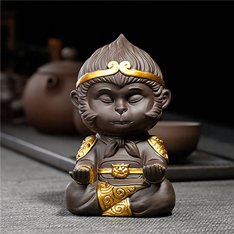 Sun Wukong Monkey King Home Aquarium Decoration Ceramic Chinese Legend ...