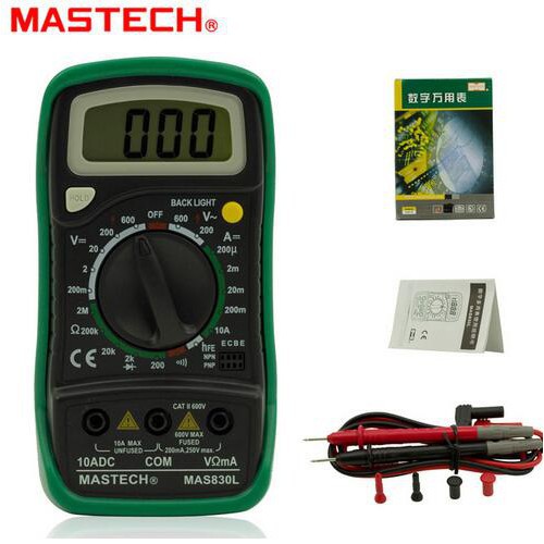 MASTECH MAS830L Multimeter Digital Genggam Mini dengan Layar LCD 2000 ...