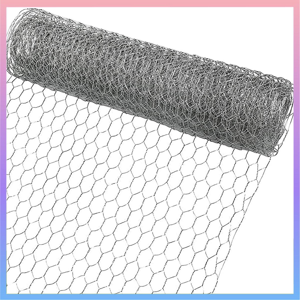 Galvanized Hexagonal Chicken Wire Net DIY Wire Mesh Animal Plant Fence ...
